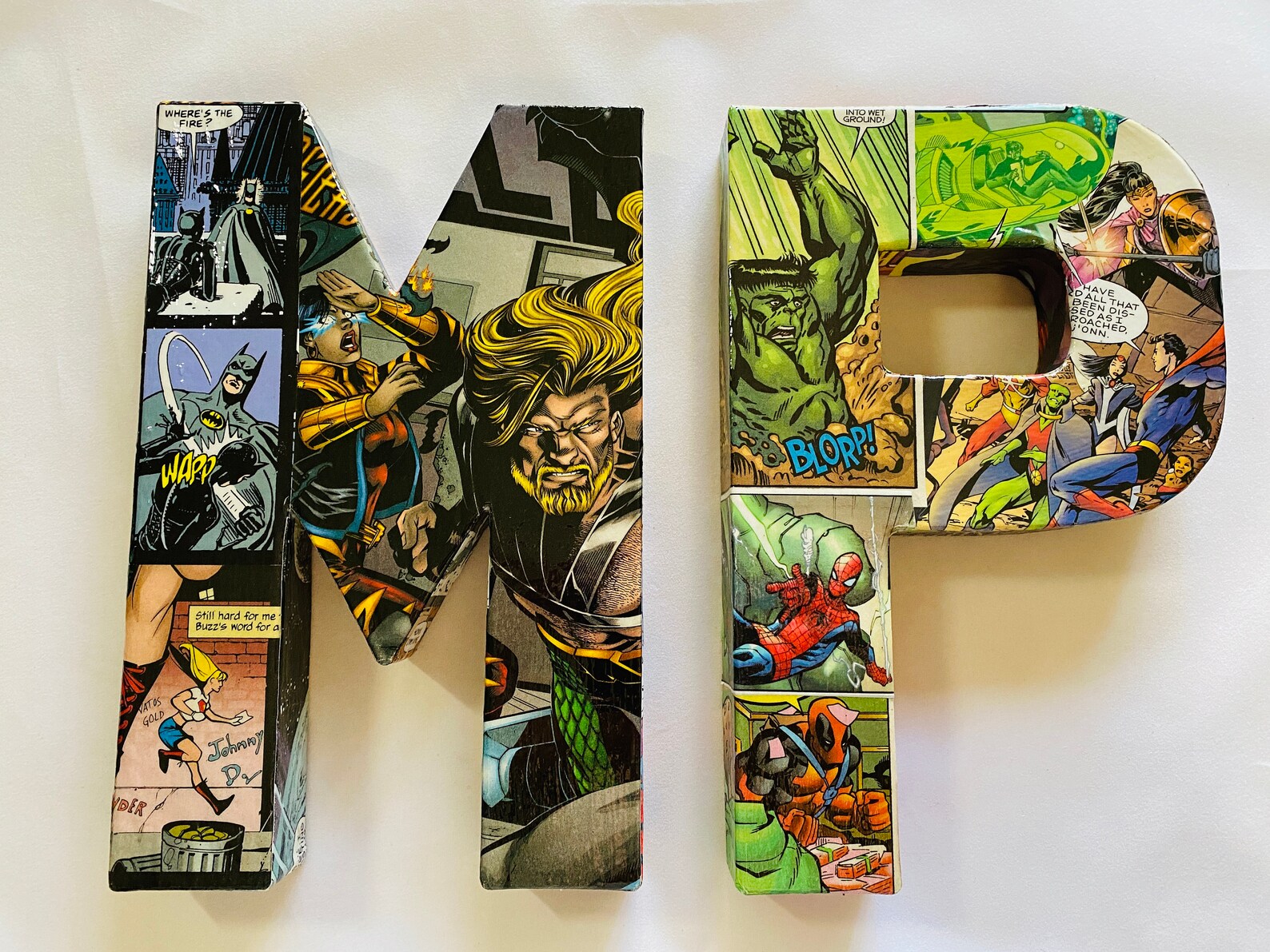 Comic Book Letters Comic Decoupage Handmade Collage of Mod - Etsy