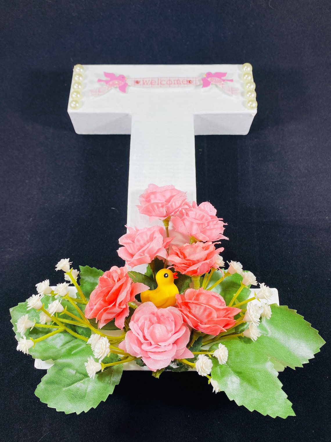 Custom Floral Letter Free Standing Letter Paper Mache - Etsy