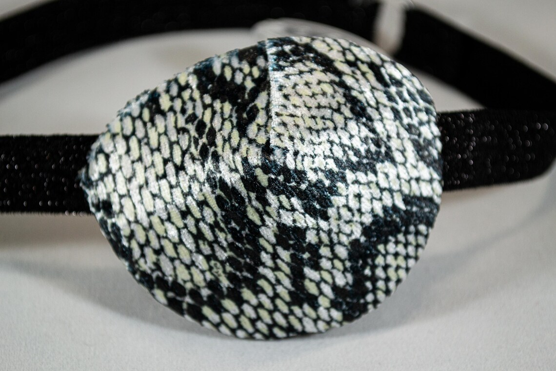 Snake Skin Adult Eyepatch, Handmade Fabric Medical Patch, Vision ...