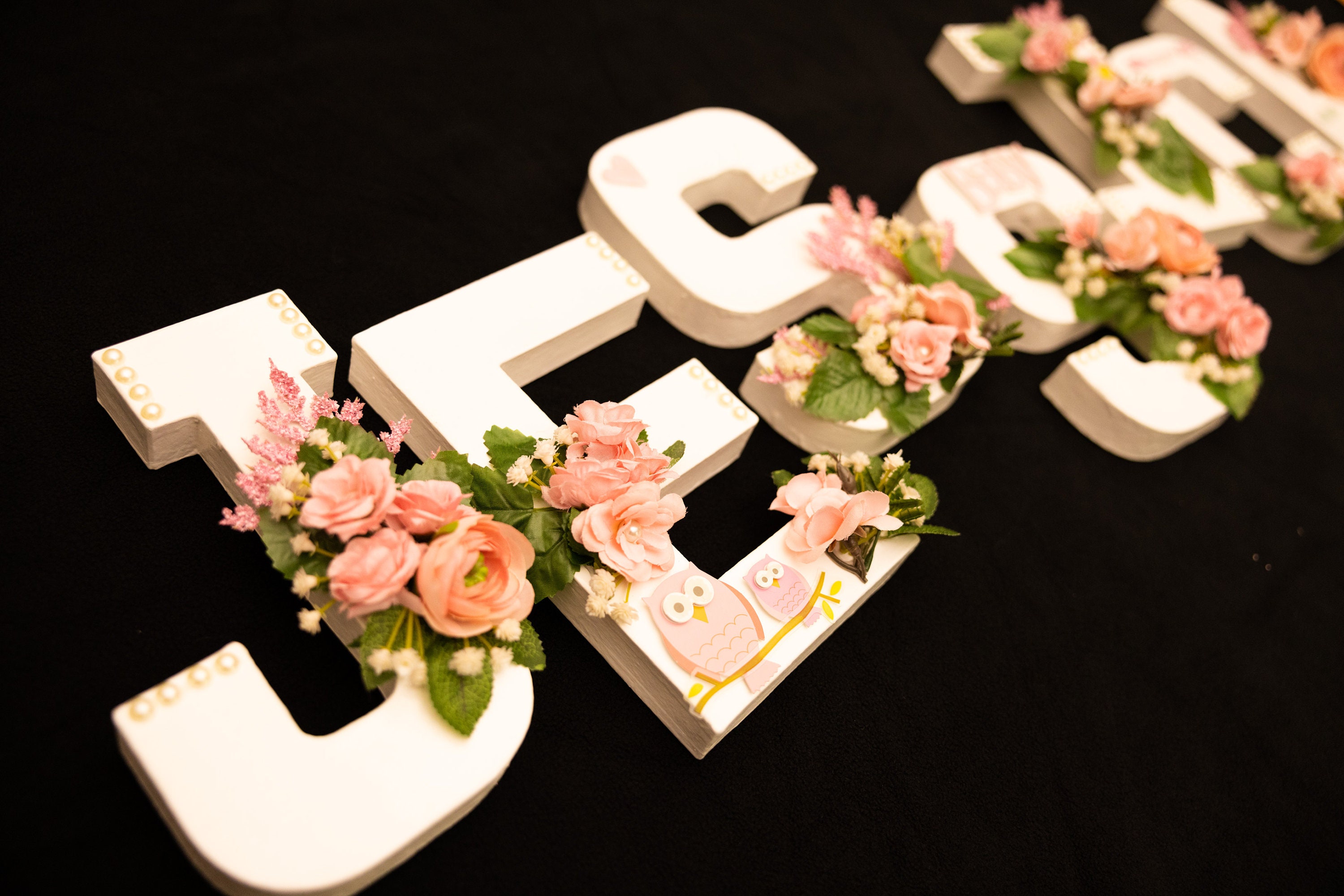 Custom Floral Letter, Free Standing Letter, Paper Mache Letter, Nursery ...