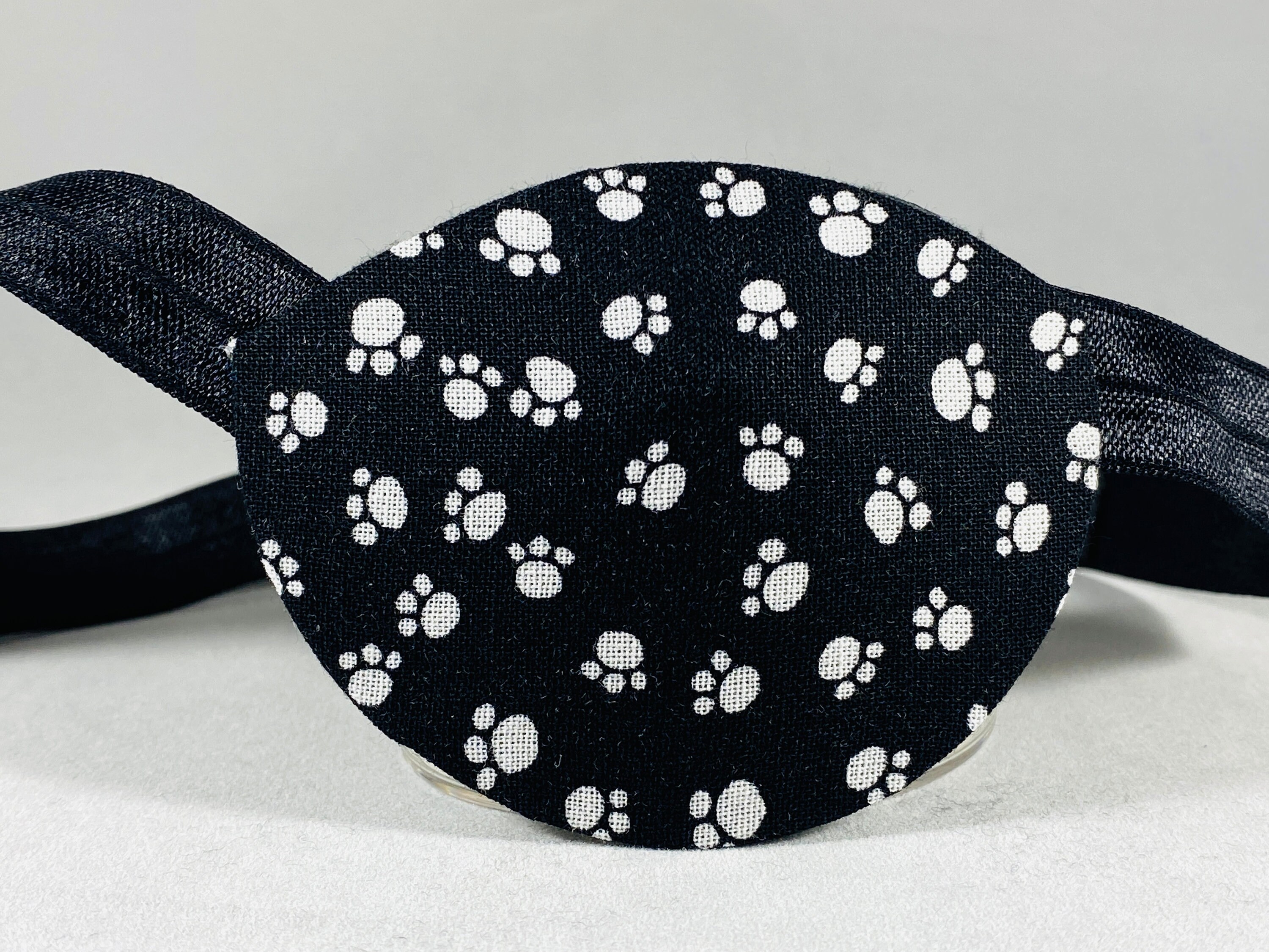 Paw Prints Fabric Adult Eyepatch, Handmade, Medical, Vision Accessory ...