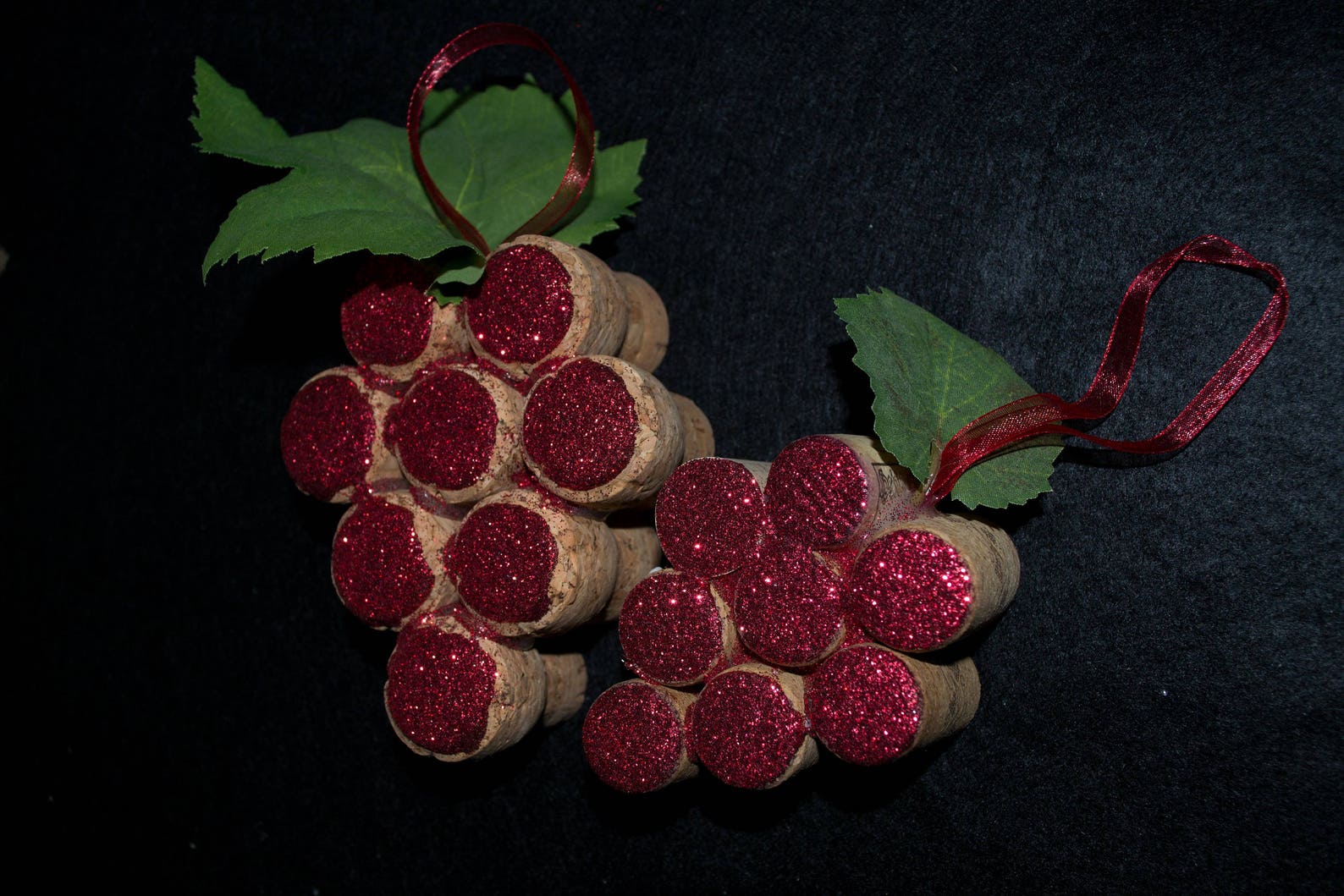 Wine Cork Glitter Grape Ornament/ Tree Decor/ Christmas Decoration ...