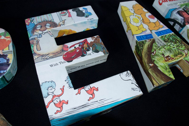 Custom Read Letters Children's book decoupage Handmade | Etsy