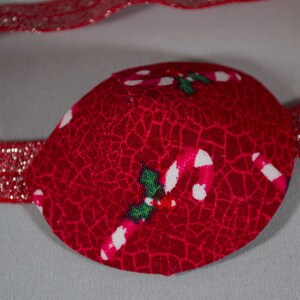Candy Cane Holiday Adult Eyepatch, Handmade Fabric Eyepatch/ Vision ...