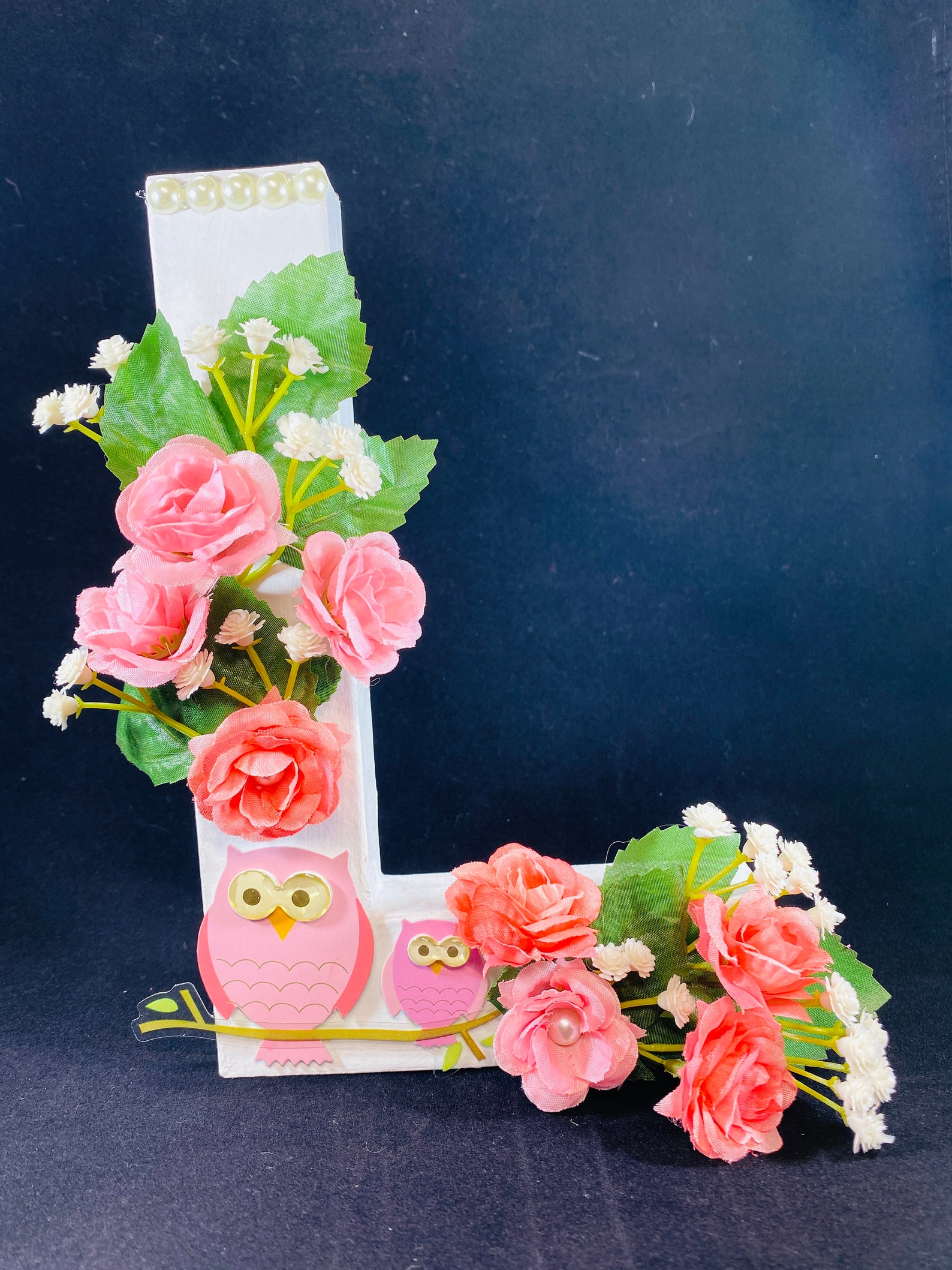 Custom Floral Letter Free Standing Letter Paper Mache - Etsy