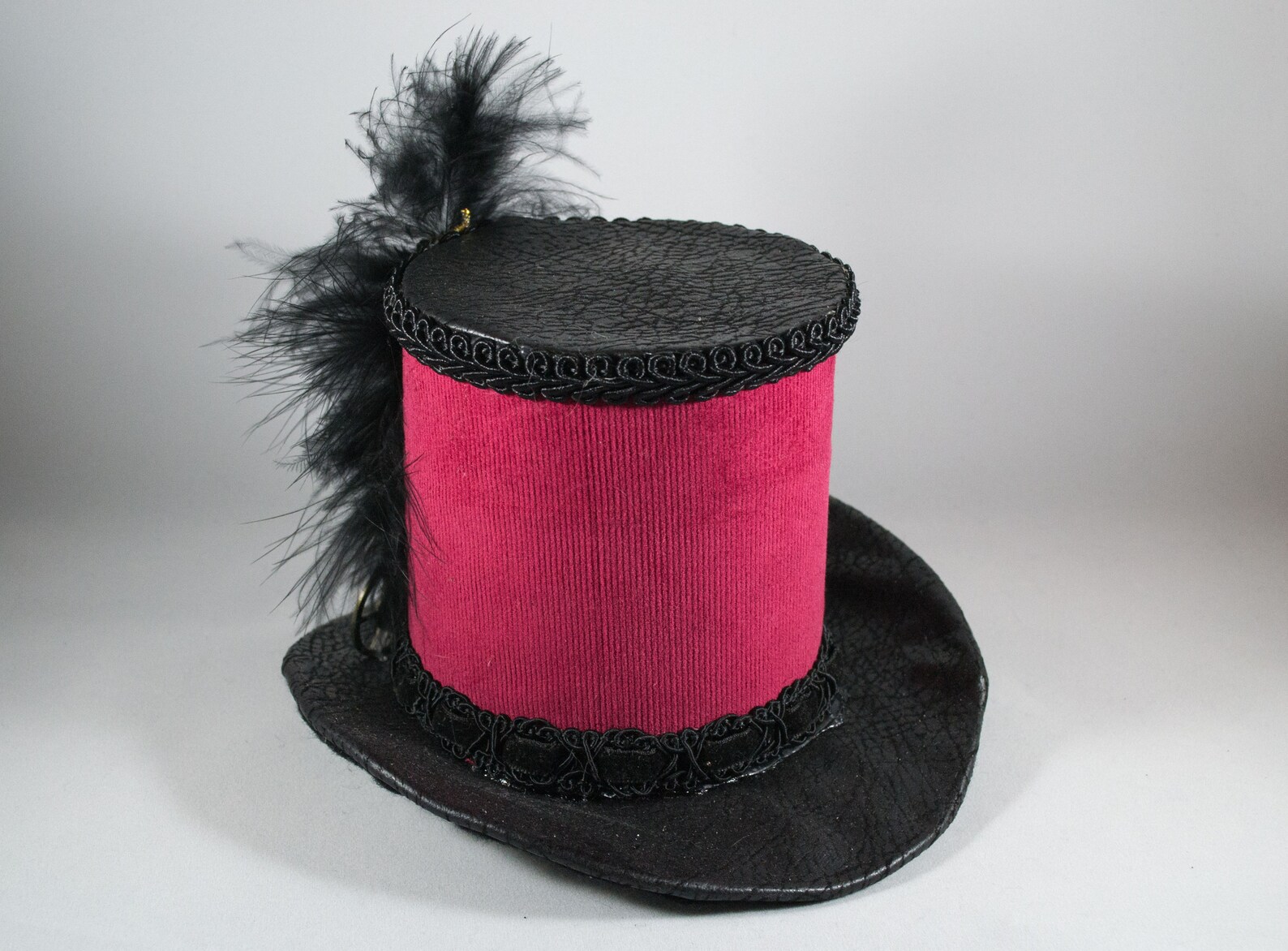 Black and Red Steampunk Mini Hat - Etsy