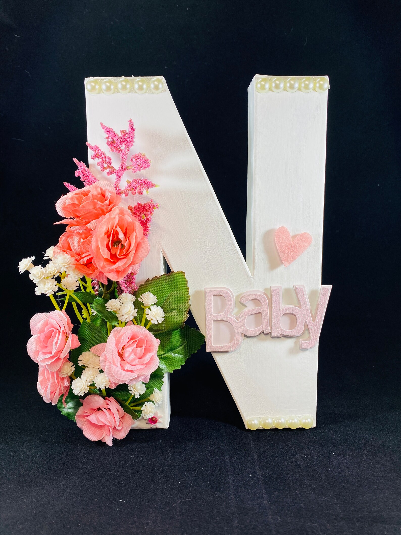Custom Floral Letter Free Standing Letter Paper Mache - Etsy