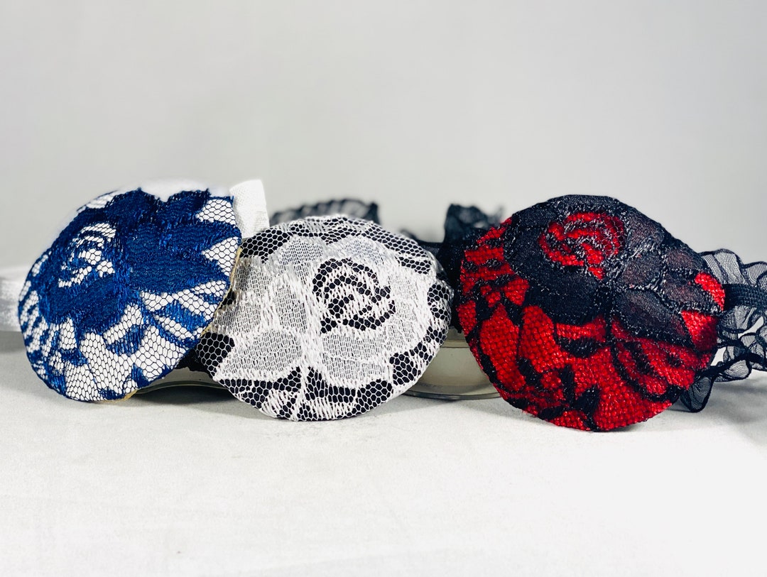 Lace Fabric Adult Eyepatch, Handmade/ Vision Accessory/ Cataract Aid ...