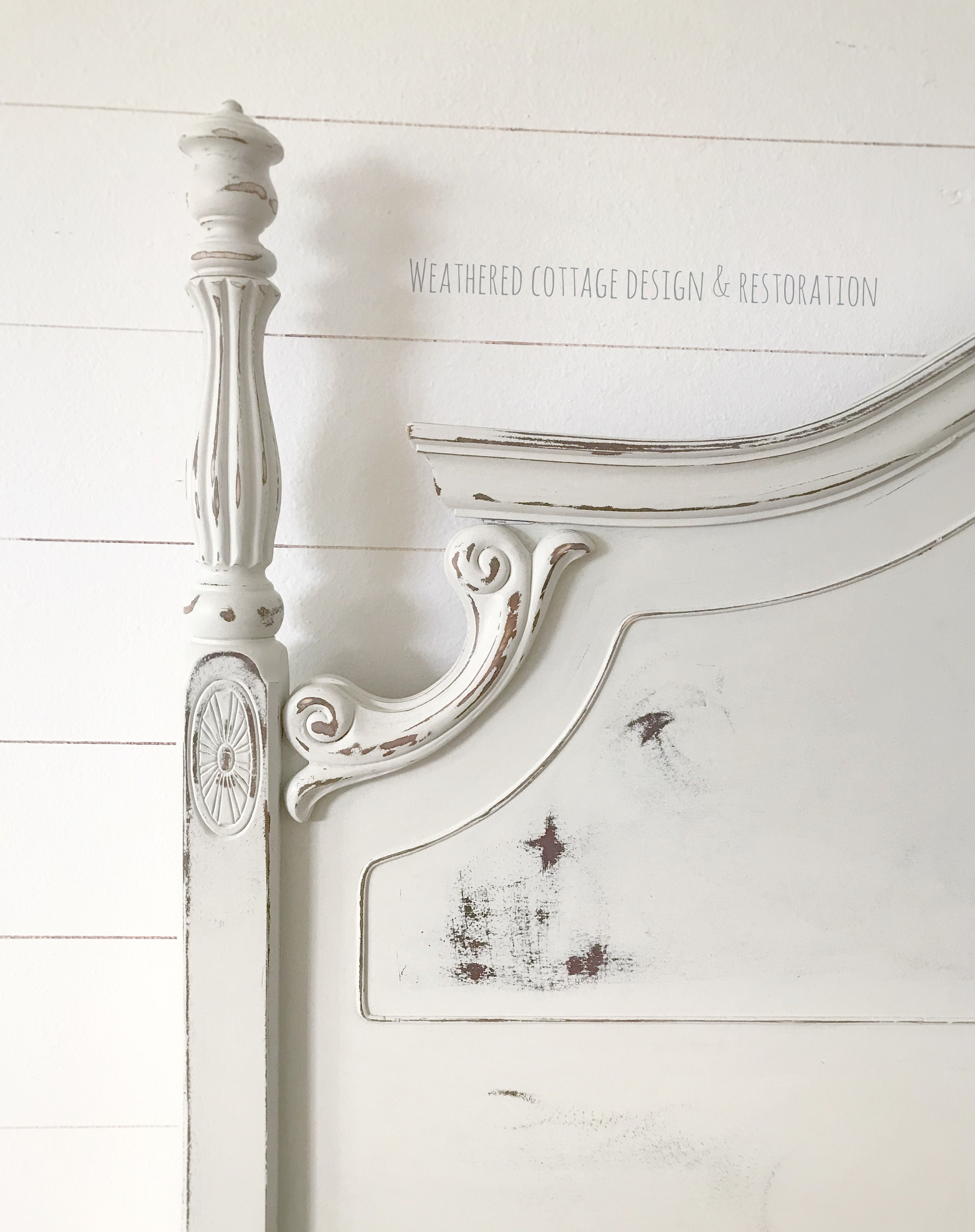 SOLD Vintage, King Size Farmhouse Headboard, Cottage Style Bedroom ...