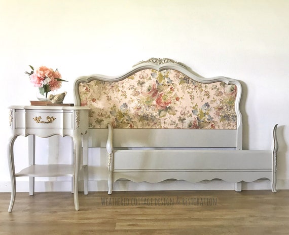 SOLD Vintage Mid Century French Provincial Headboard - Etsy