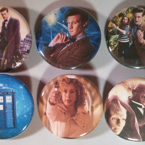 Doctor Who New Series DT Badge Button Pin Set of 6 - Etsy