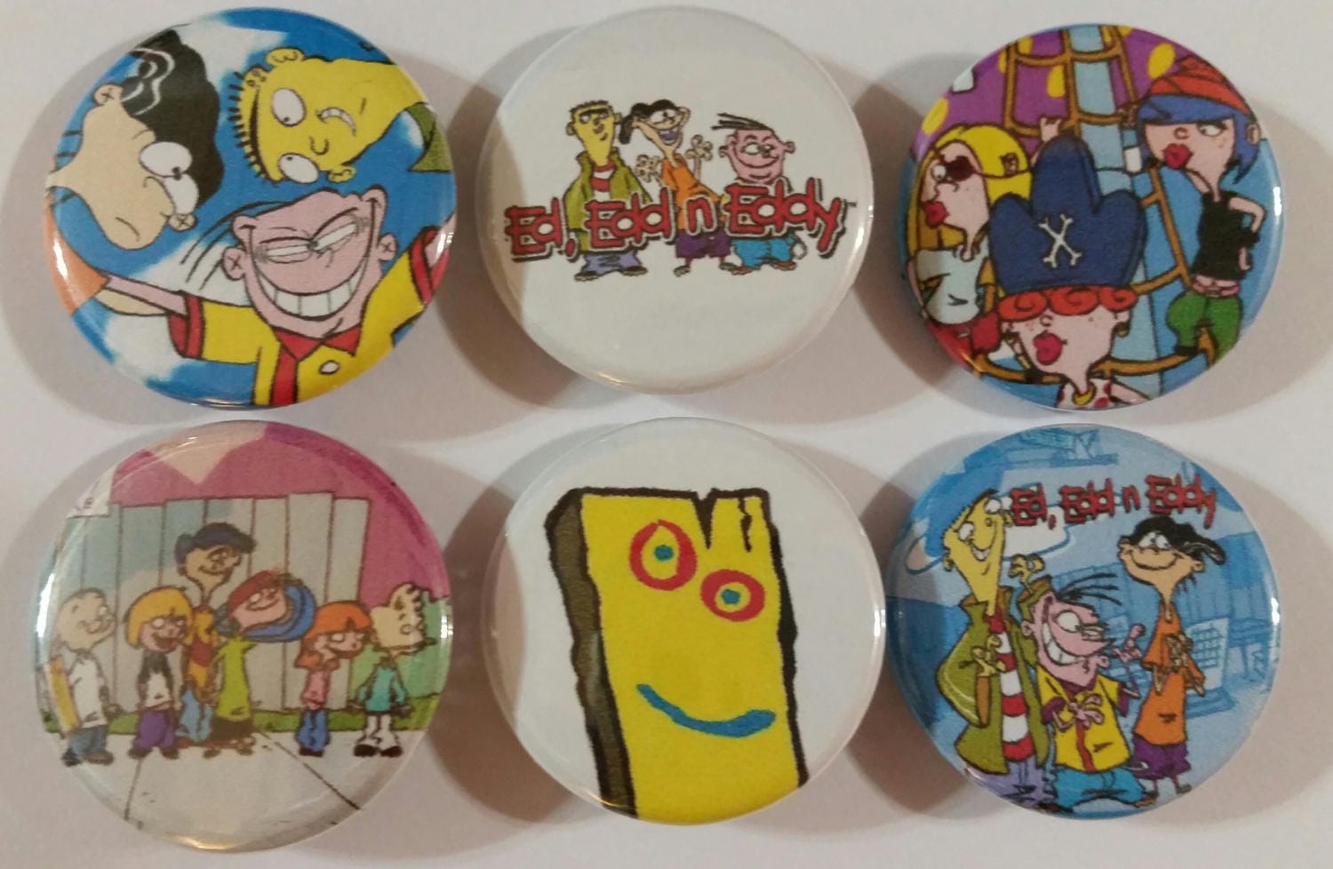 Ed, Edd, 'n Eddy Badge Button Pin Set of 6 - Etsy