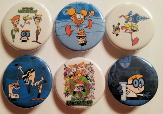Dexter's Lab Laboratory Badge Button Pin Set of 6 | Etsy
