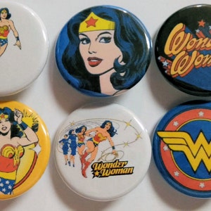 Wonder Woman Comic Badge Button Pin Set of 6 - Etsy