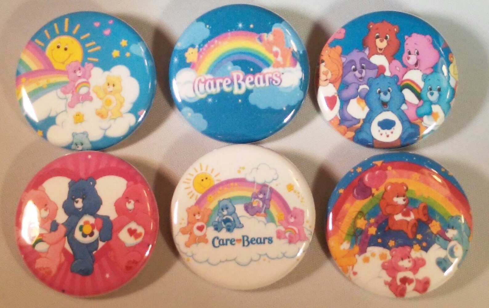 Care Bears Badge Button Pin Set of 6 | Etsy