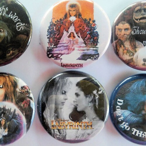 Labyrinth Movie Badge Button Pin Set of 6 | Etsy