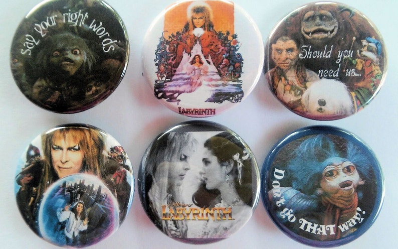 Labyrinth Movie Badge Button Pin Set of 6 - Etsy