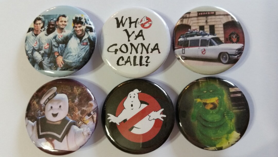 Original GHOSTBUSTERS Movie Badge Button Pin Set of 6 - Etsy