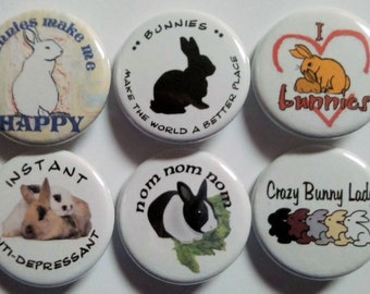 Bunny Rabbit Button | Etsy