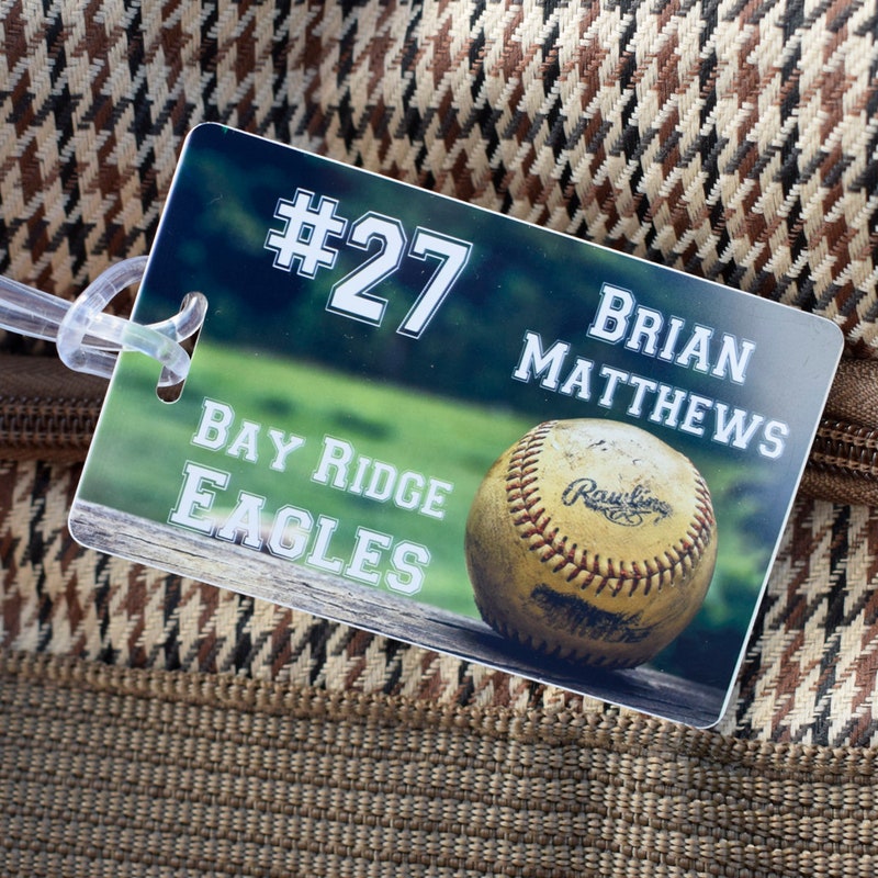 Baseball Bag Tag - Etsy