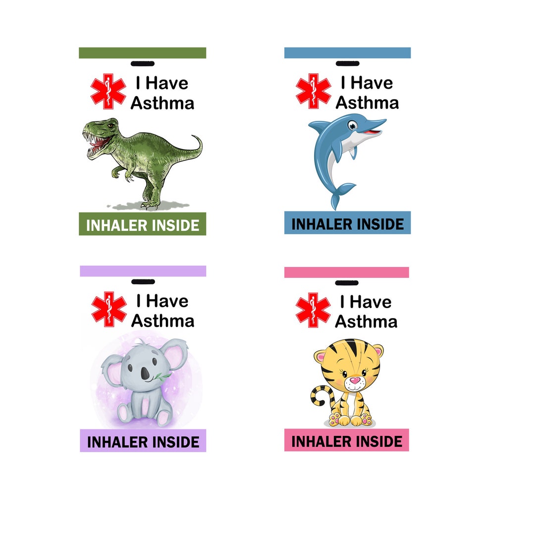 Asthma Bag Tag, Asthma Diaper Bag Tag, Asthma School Bag Tag, Medical ...