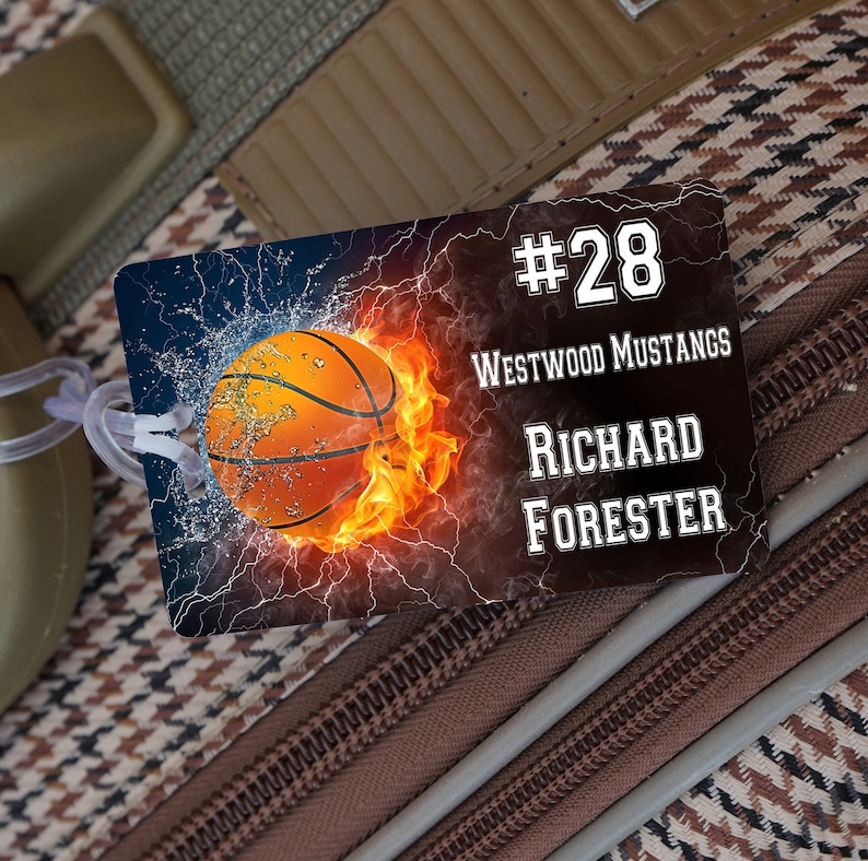 Basketball Bag Tags Personalized Basketball Name Tags - Etsy
