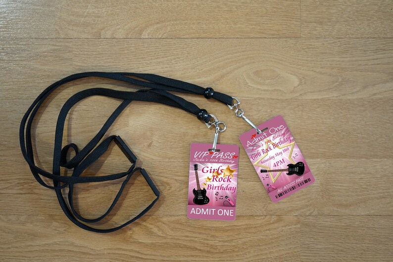 Backstage Pass Rock N Roll Party Invitations, Personalized Rock Band ...