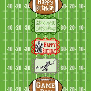 Football Water Bottle Labels, Birthday Printable Football Labels ...