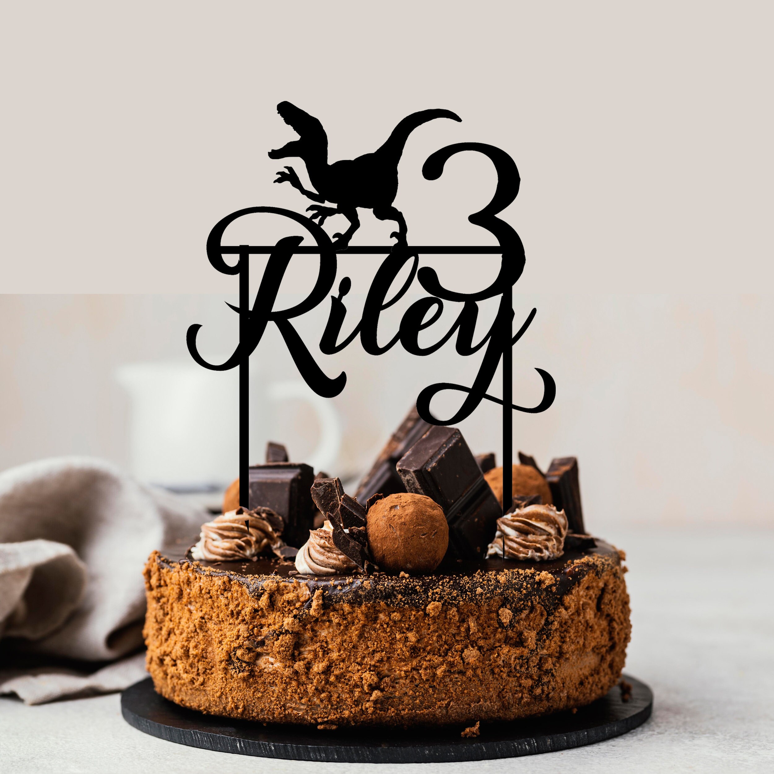 Dinosaur Cake Topper Custom Cake Topper Birthday Cake - Etsy