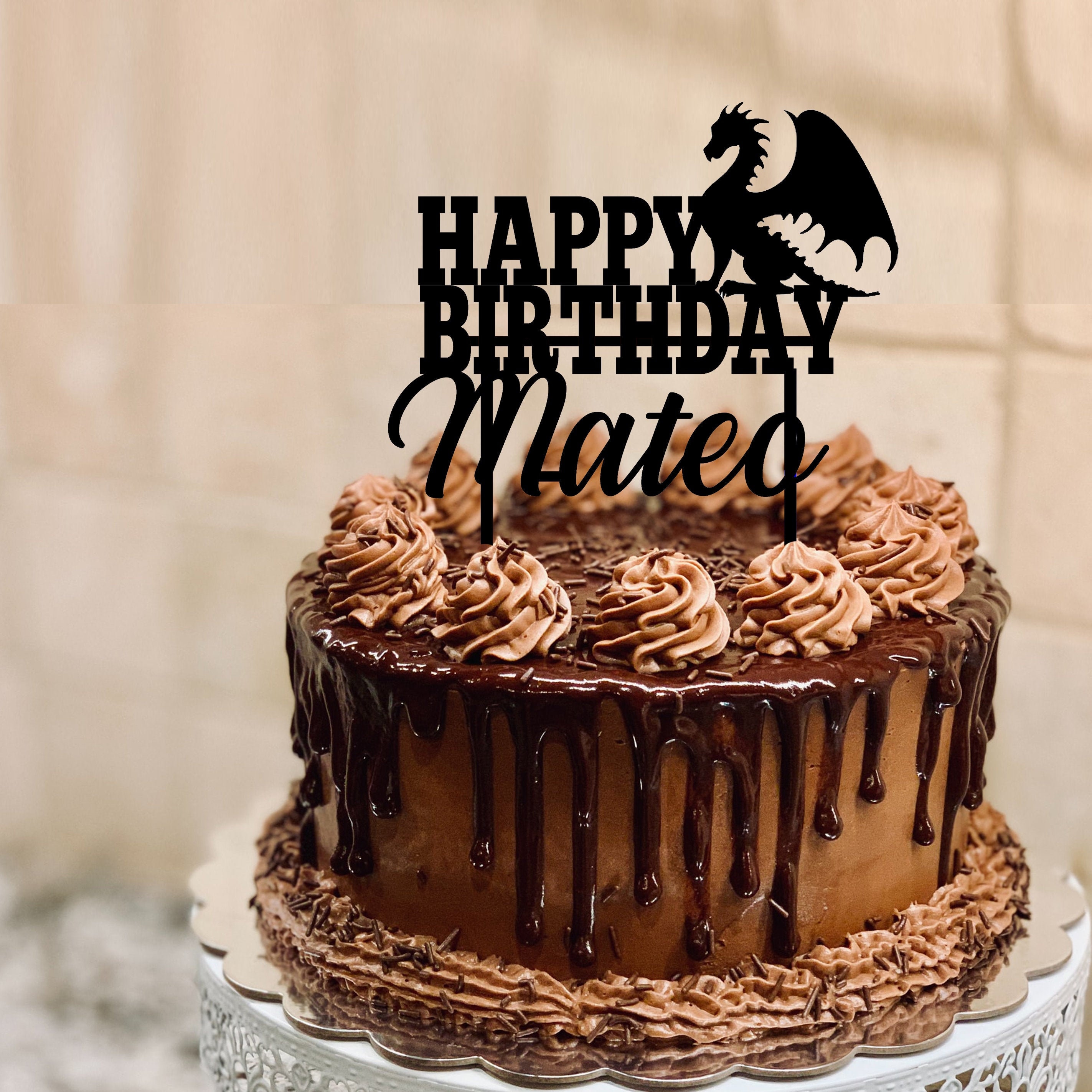 Dragon Cake Topper Custom Cake Topper Birthday Cake Topper - Etsy