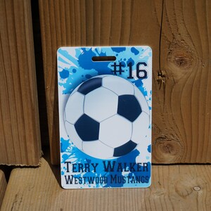 Soccer Bag Tags, Personalized Soccer Bag Tag, Soccer Name Tag, Luggage ...