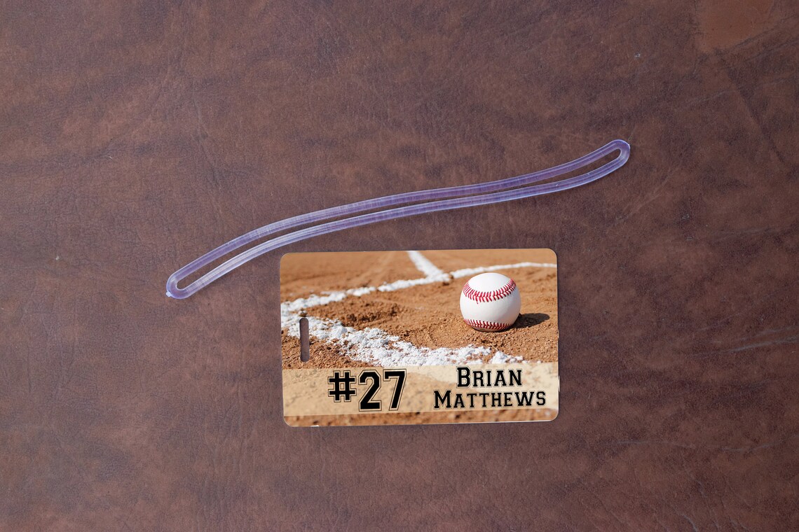 Baseball Team Tag Personalized Baseball Bag Tags Sports Bag | Etsy