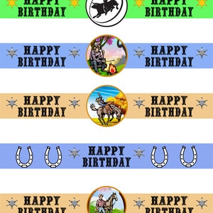 Printable Western Water Bottle Labels Western Birthday Labels Instant ...
