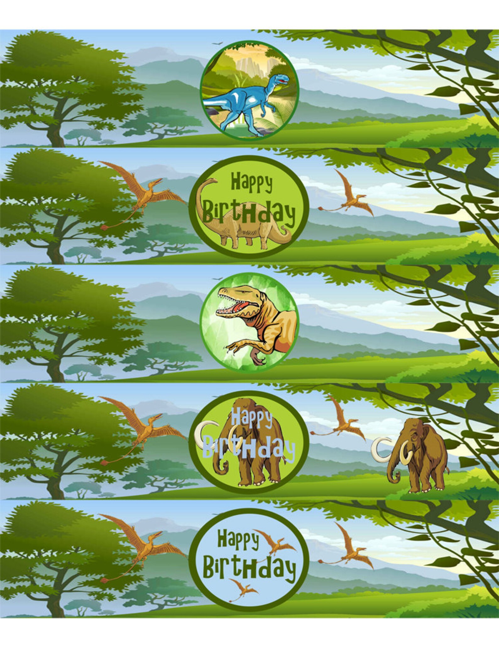 Dinosaur Water Bottle Labels Printable Dinosaur Birthday | Etsy