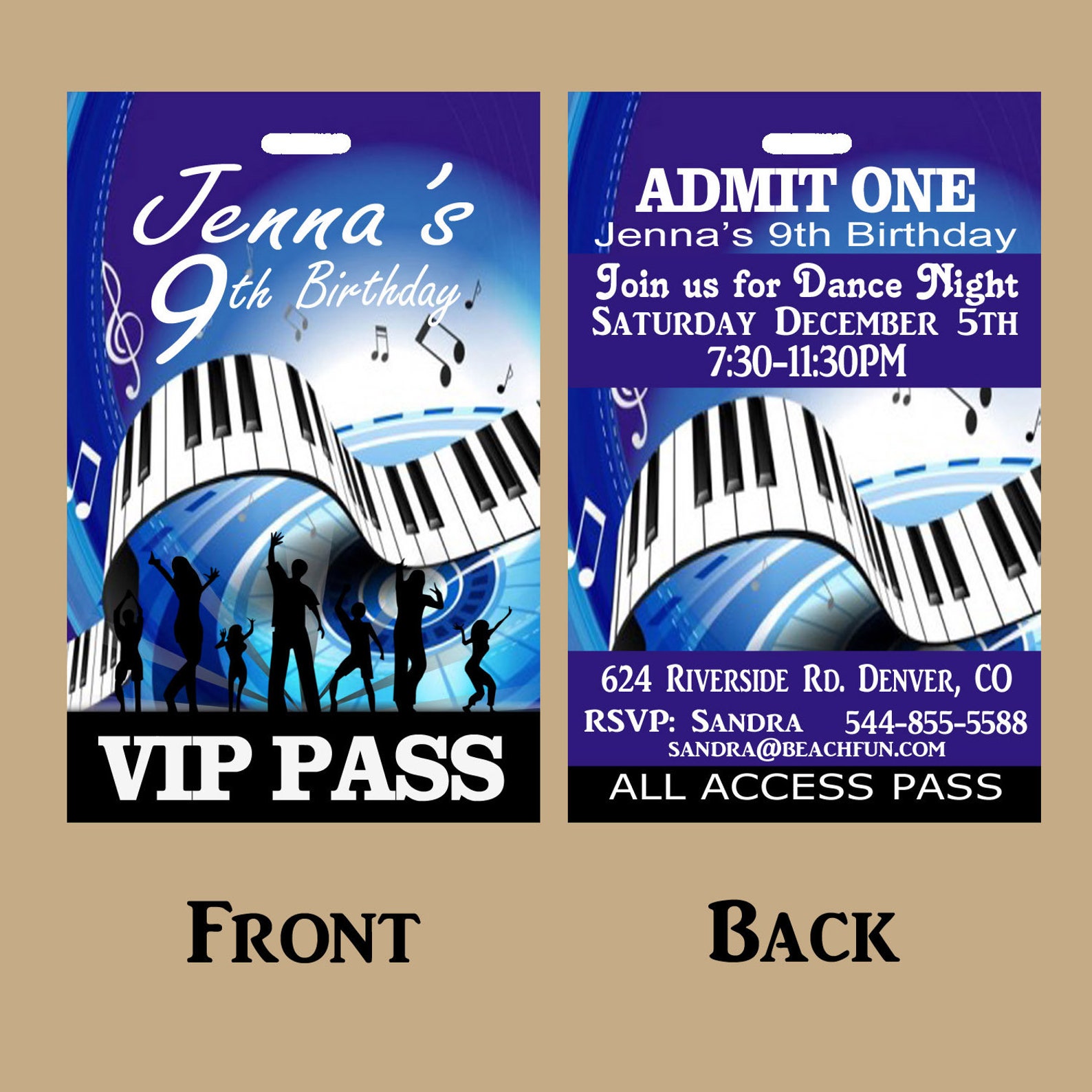 VIP Pass Lanyard Birthday Invitations Personalized Party - Etsy