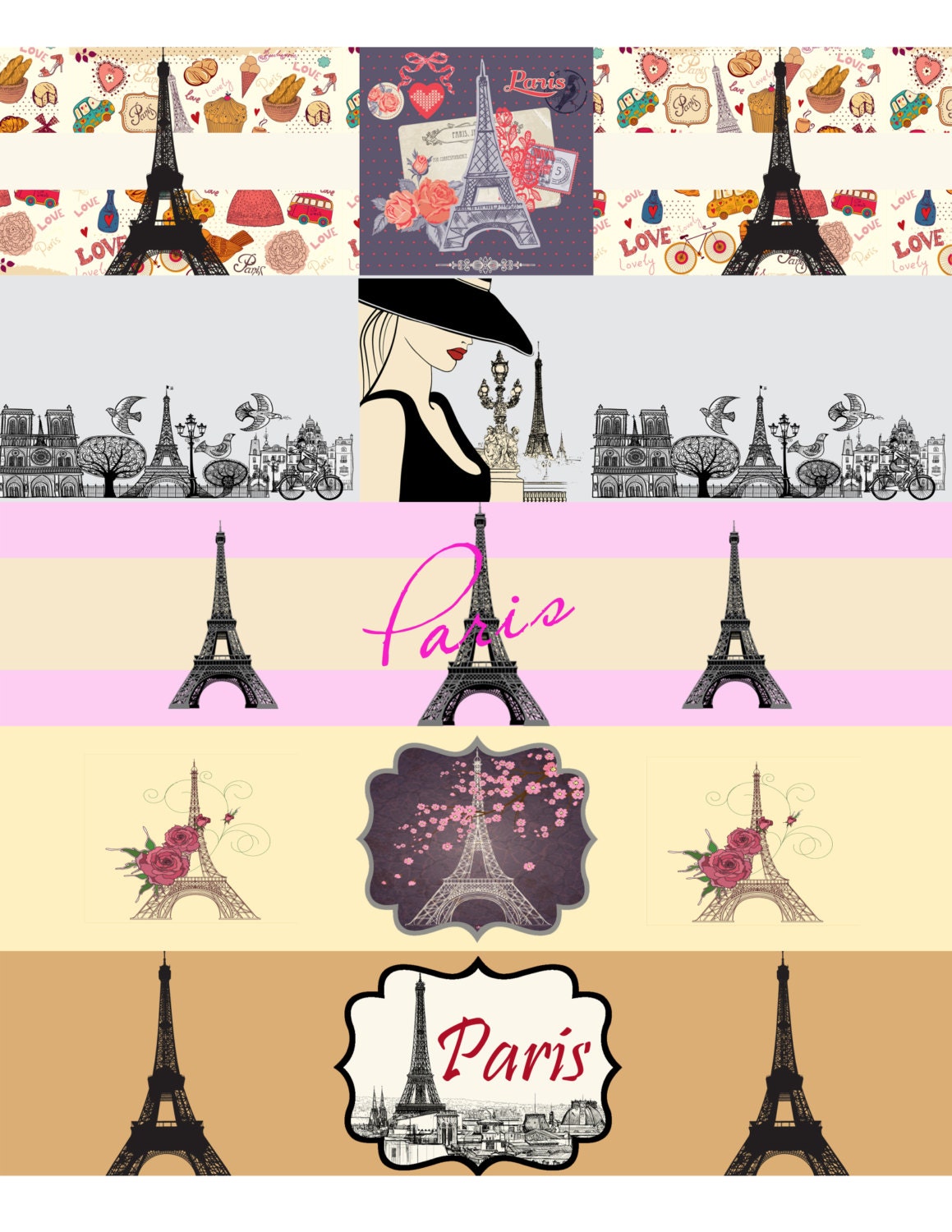 Printable Water Bottle Labels Paris Water Bottle Labels | Etsy