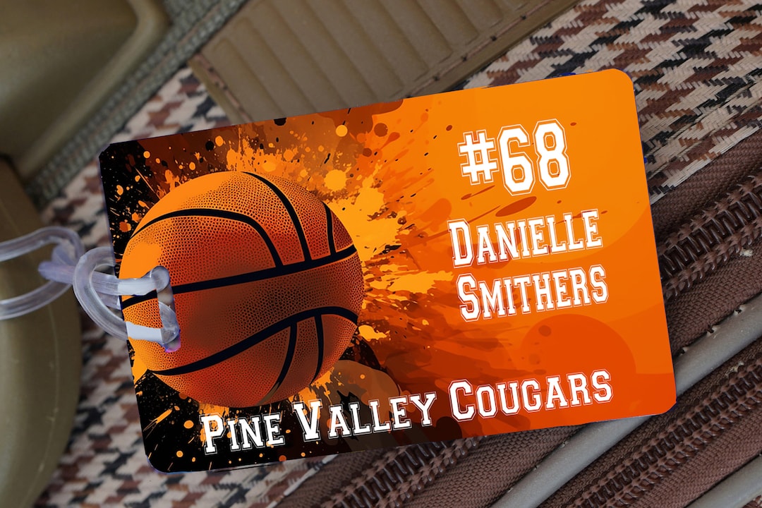 Basketball Bag Tags, Personalized Basketball Name Tags, Basketball ...