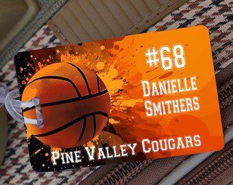 Basketball Bag Tag. Basketballl Luggage Tag. - Etsy