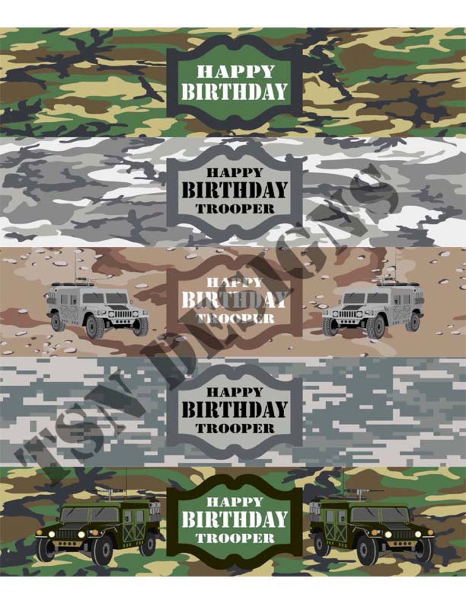 Military Water Bottle Labels Printable Army Labels Instant - Etsy