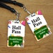 Hall Pass, School Hall Passes, Personalized Elementary School Hall ...