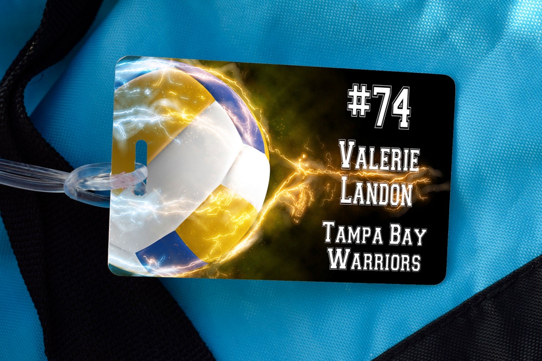 Volleyball Bag Tags, Volleyball Team Tag, Volleyball Sports Tag ...