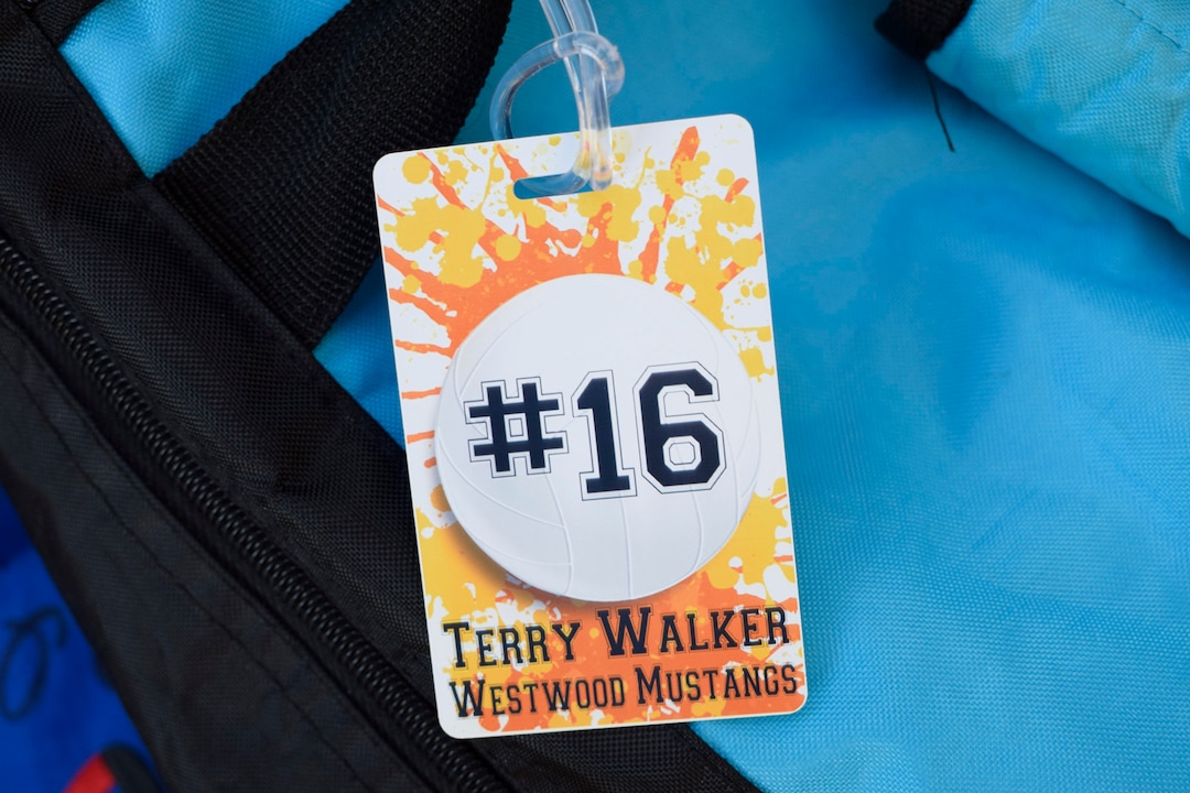 Volleyball Tags, Volleyball Bag Tag, Volleyball Bag ID Tag, Volleyball ...