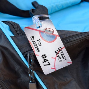 Hockey Bag Tags, Hockey Team Tags, Hockey ID Tags, Personalized Hockey ...