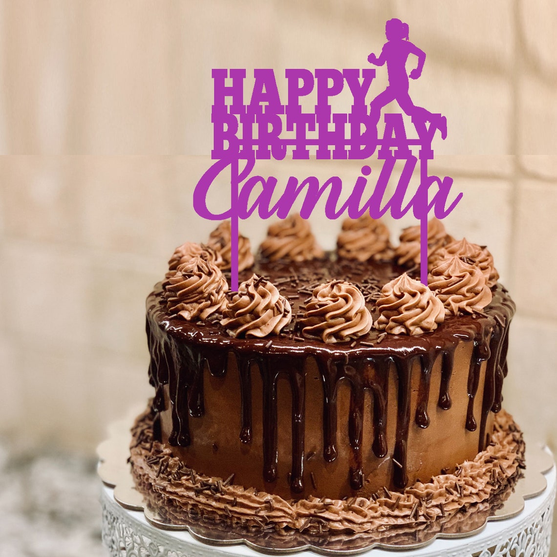 Cake Topper Jogging Birthday Cake Topper Personalized - Etsy