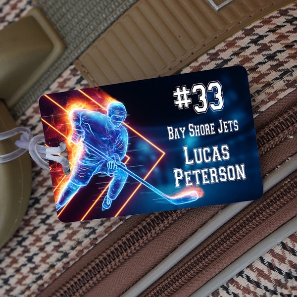 Custom Hockey Luggage Tags - Etsy