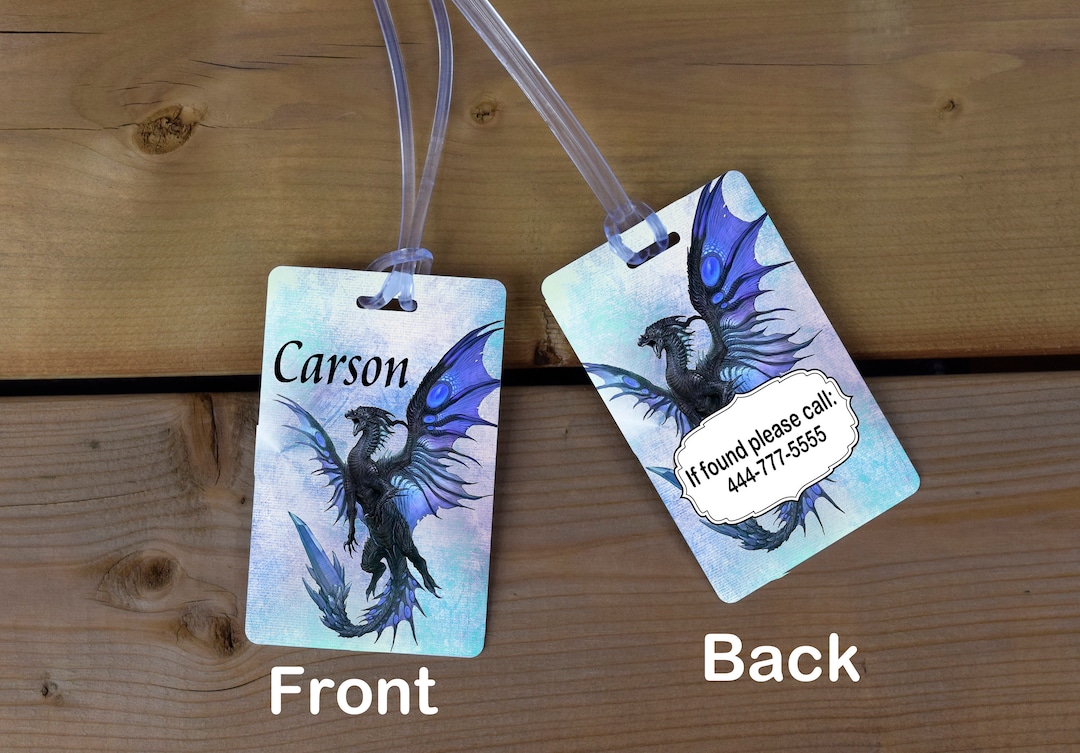 Dragon Bag Tag, Dragon School Backpack Tag, Bag Tag, Diaper Bag Tag ...