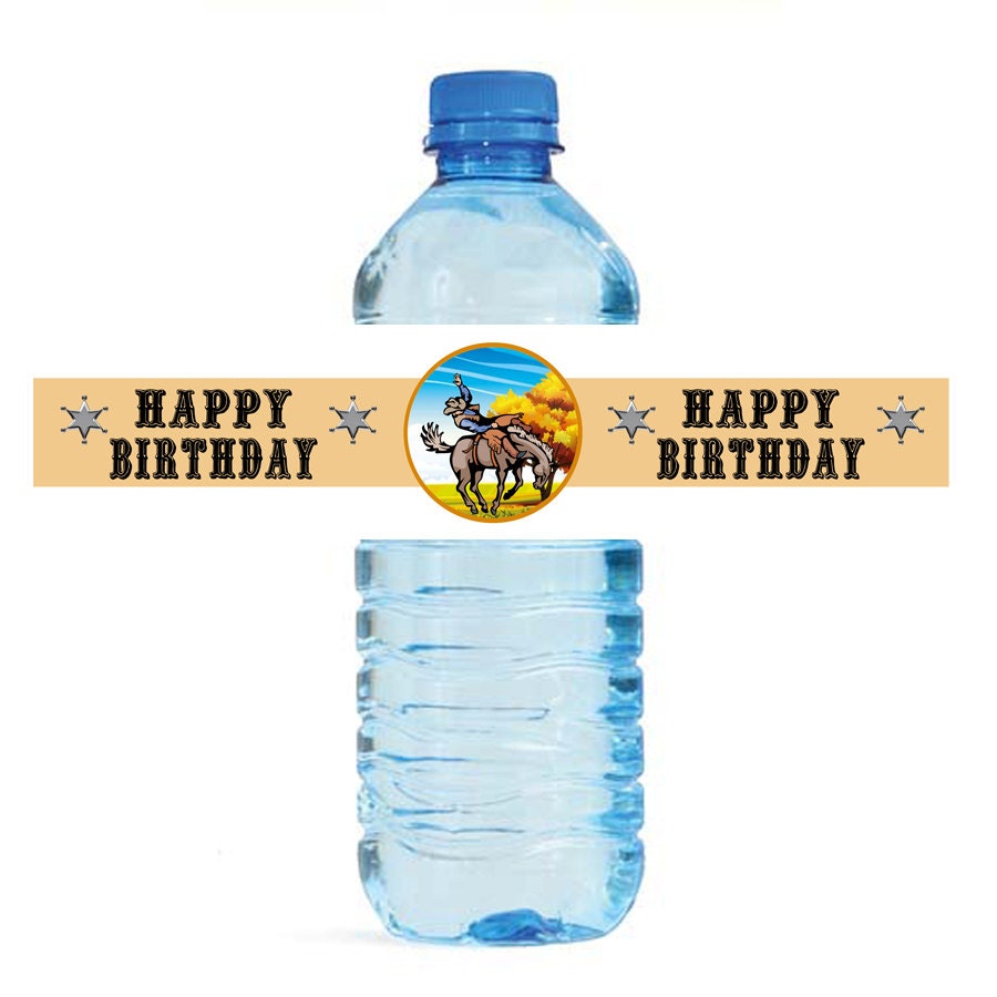 Printable Western Water Bottle Labels Western Birthday Labels | Etsy