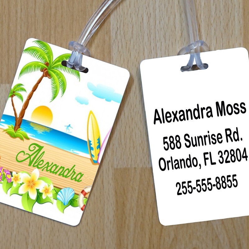 Tropical Name Tag - Etsy