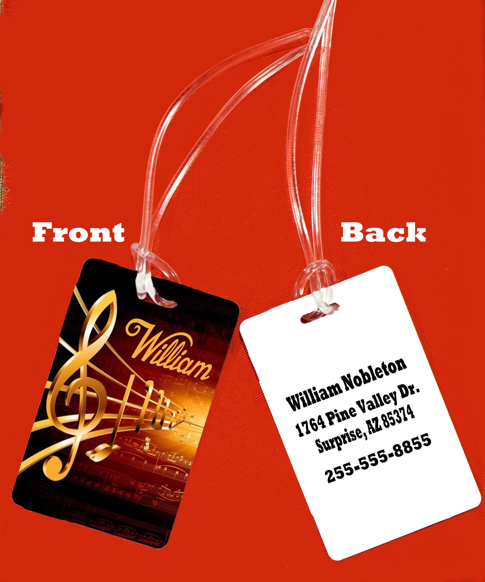 Luggage Tag Personalized Music Luggage Tag Custom Luggage Tag - Etsy