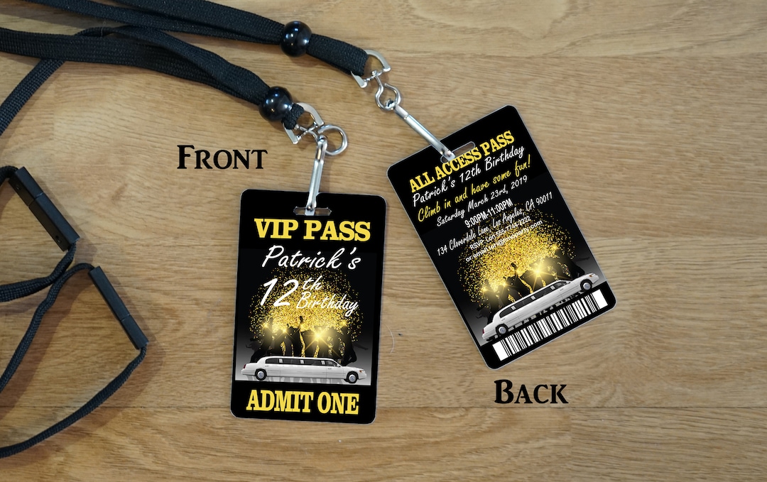 Limousine Invitation, Limo Invitation, VIP Pass Invitations, Limousine ...